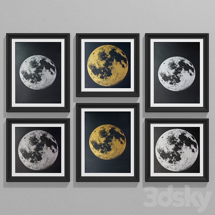 Moon set - Frame - 3D model