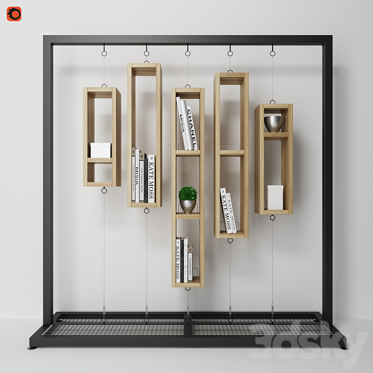 Bookcase frame book storage - Rack - 3D model