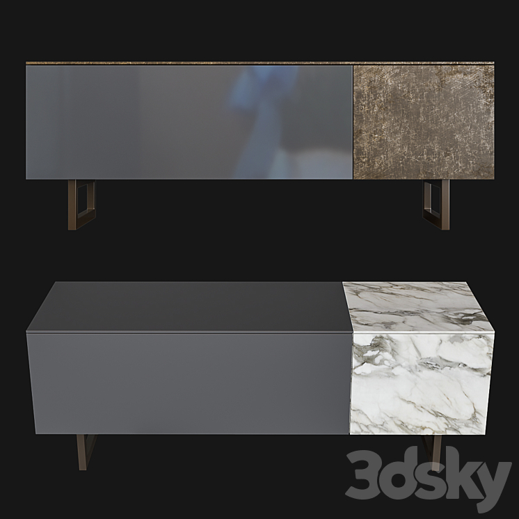 Meridiani ruben - Sideboard & Chest of drawer - 3D model