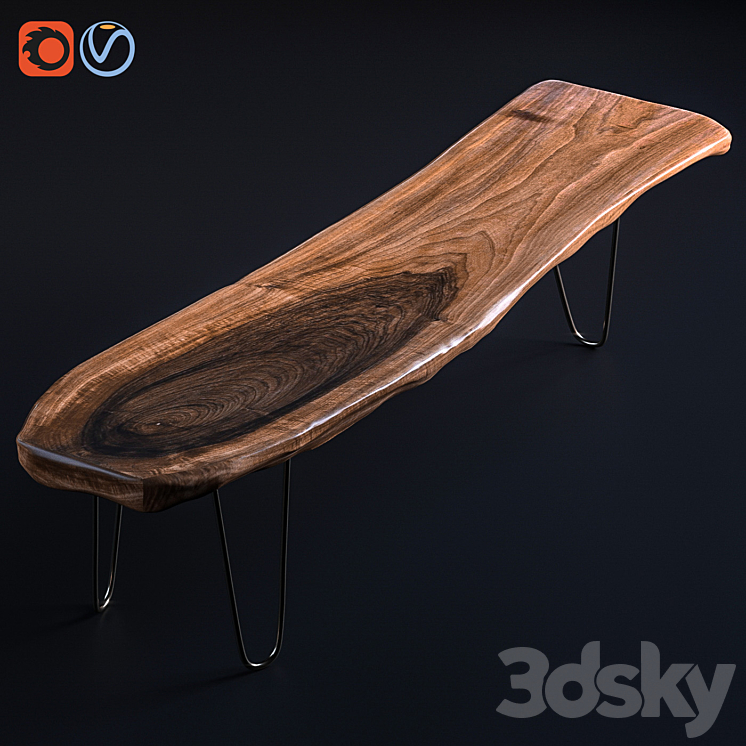 Long Slab | Slab Table - Table - 3D model