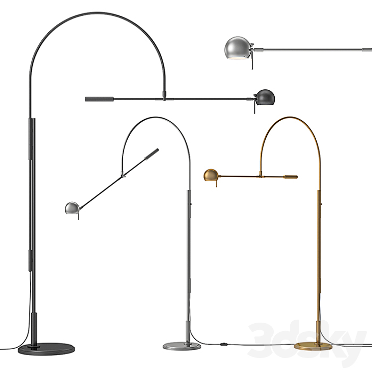 RH - Orbiter II Grand Floor Lamp - Floor lamp - 3D model