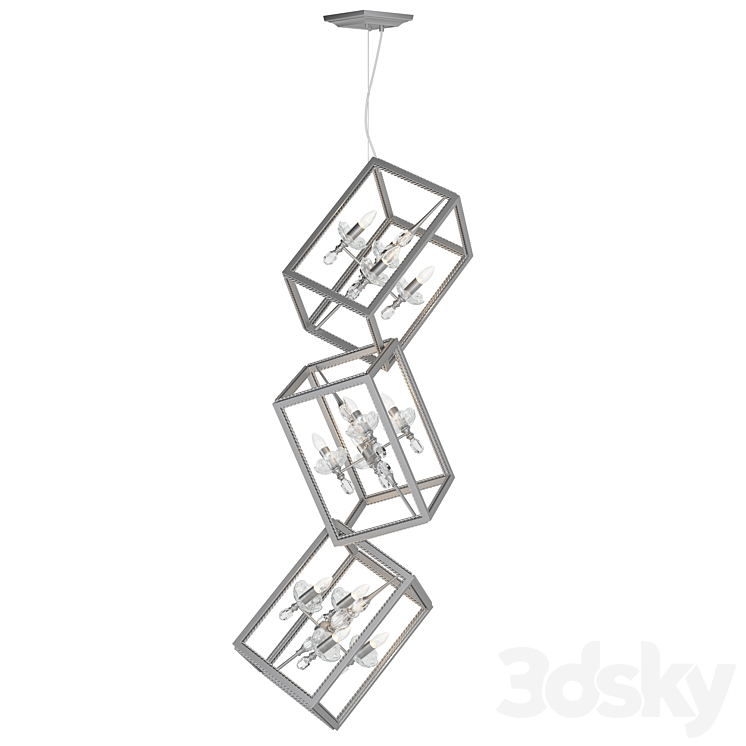 Inessa 3850.12 Silver - Pendant light - 3D model