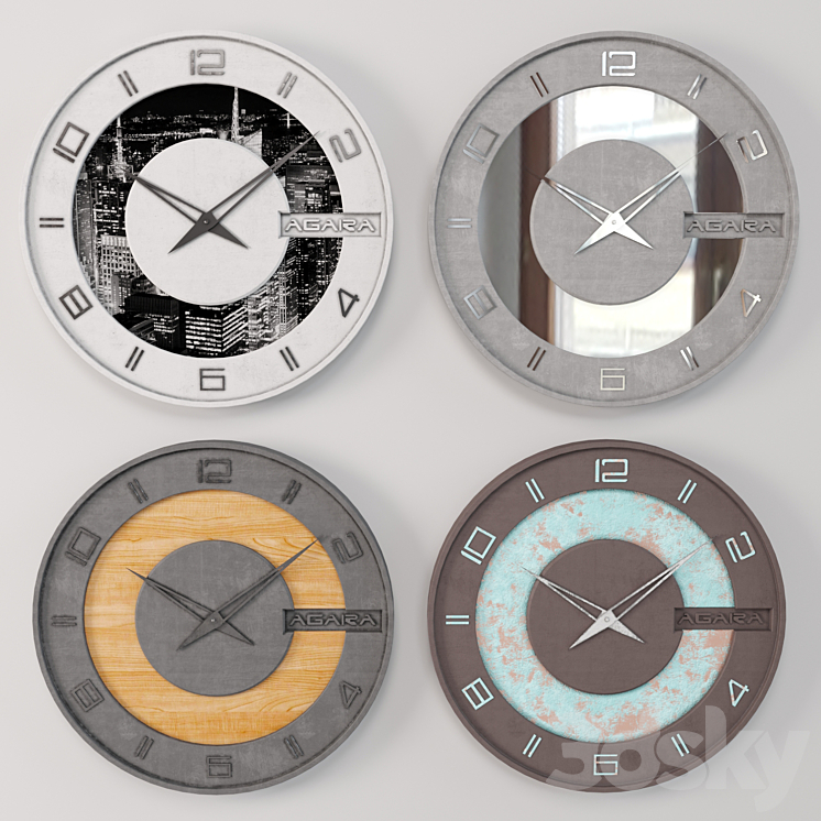 Concrete clock Lori - Watches & Clocks - 3D model