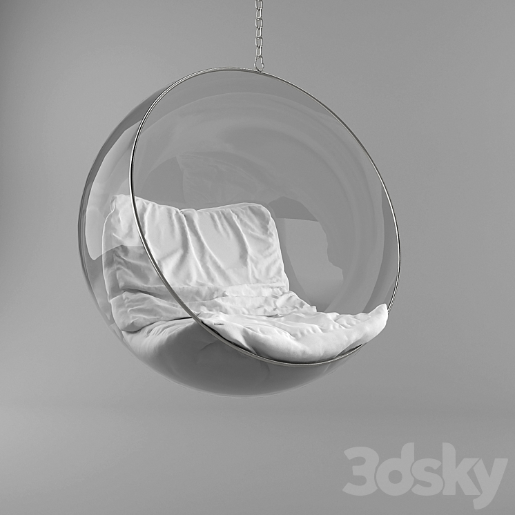 Hanging bubble chair - Arm chair - 3D model