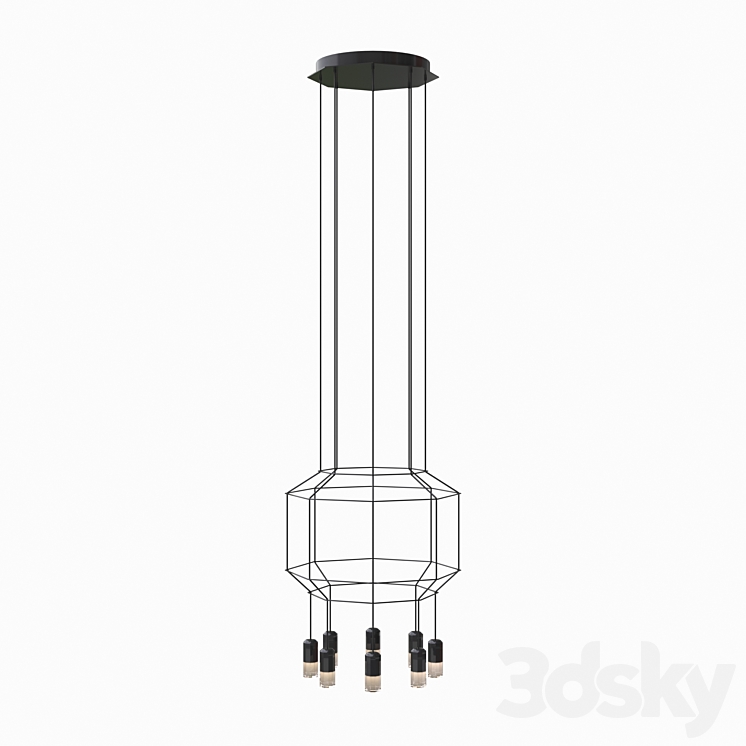 Wireflow 0303 by Vibia - Pendant light - 3D model