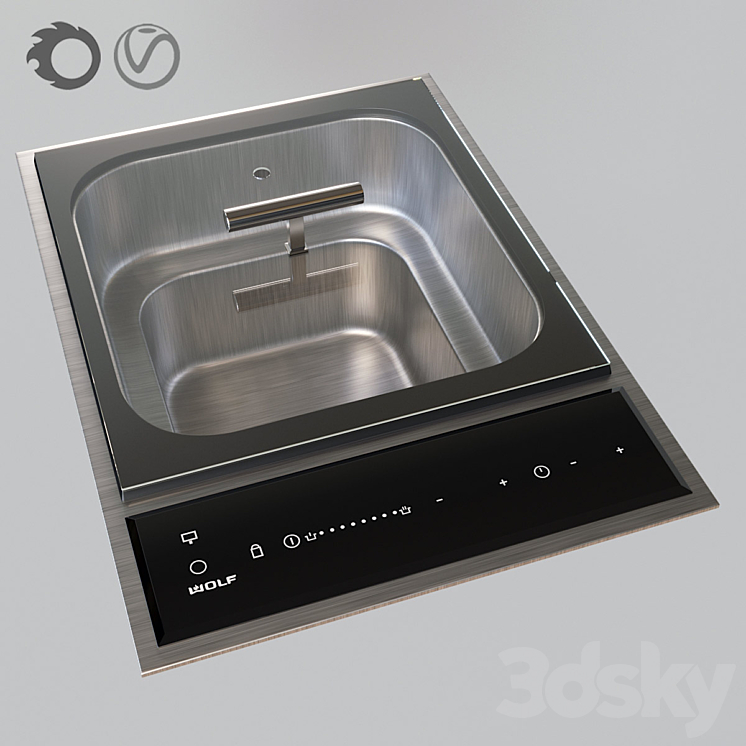 Built-in double boiler Sub-Zero Wolf ICBSM15TF / S - Kitchen appliance ...