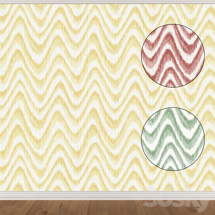 Wallpapers Set 403 (3 colors) - Wall covering - 3D model
