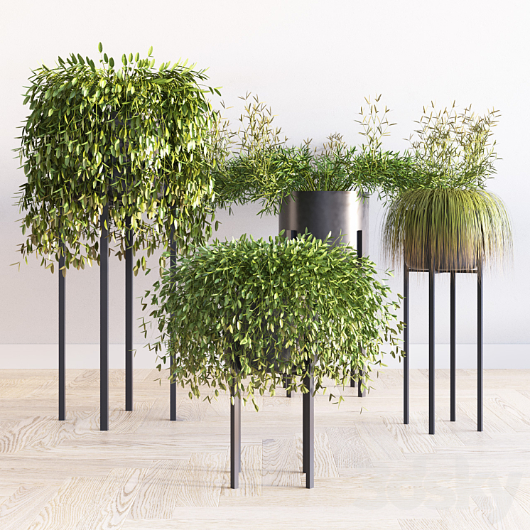Gabi Planters Set - Indoor - 3D model