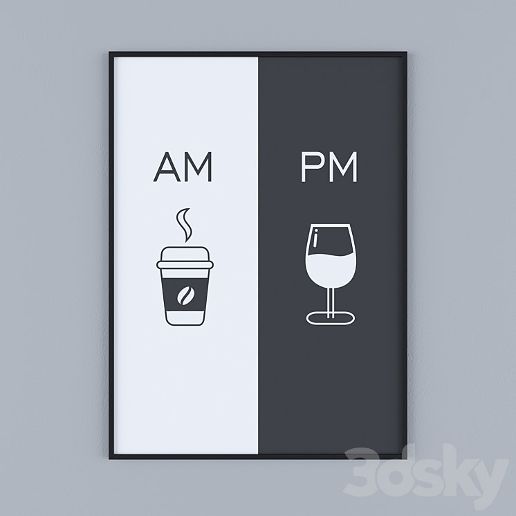 Cafe wall art - Frame - 3D model