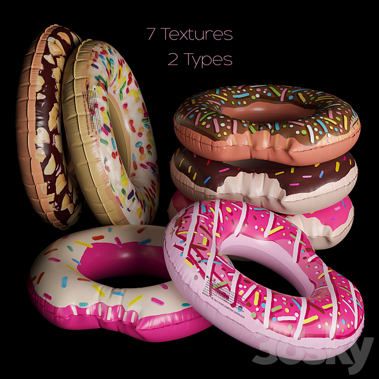 Inflatable circles Intex "Donuts" - Miscellaneous - 3D model