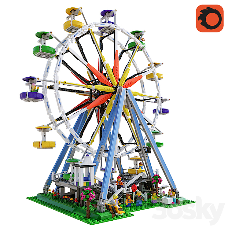 LEGO Ferris Wheel - Toy - 3D model