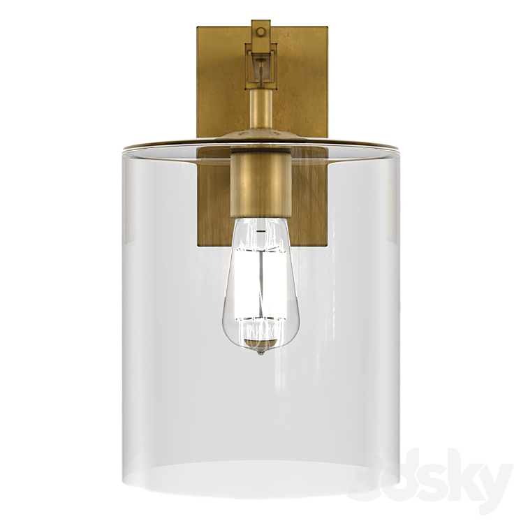 Arteriors Home Parrish ANTIQUE BRASS - Wall light - 3D model