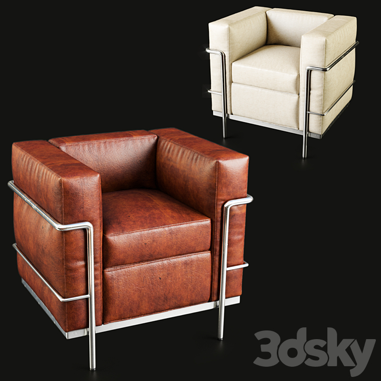 Arm chair -Lc2-Poltrona - Arm chair - 3D model