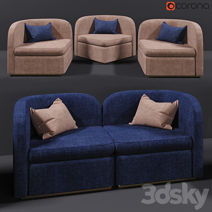 Steffan - Arm chair - 3D model