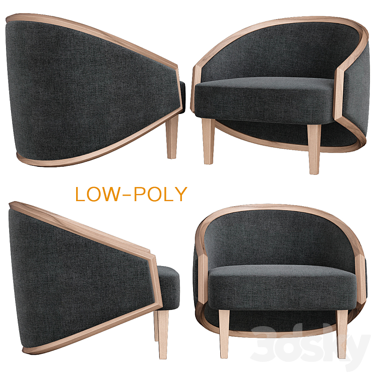 KOKOON Club chair - Arm chair - 3D model