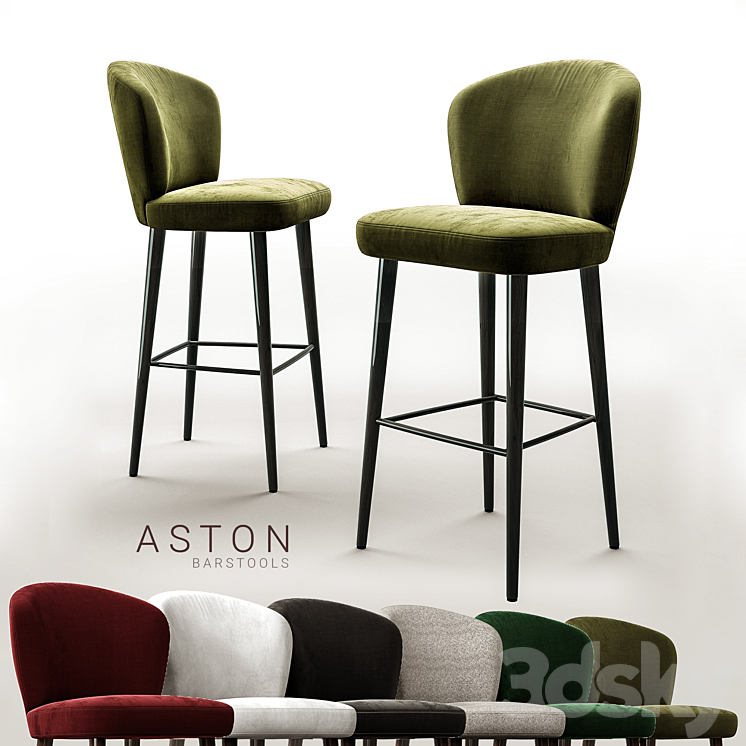 Bar stool minotti aston - Chair - 3D model
