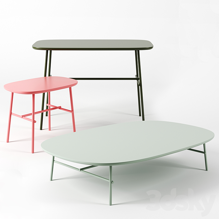 Kelly tables by Tacchini - Table - 3D model