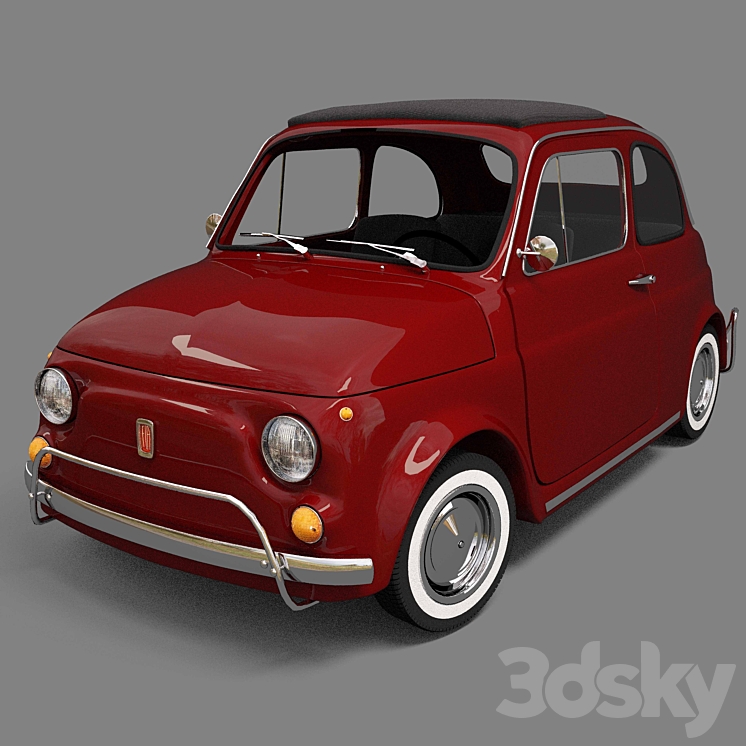 FIat 500L - Ground Transport - 3D model
