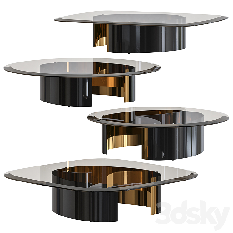 Minotti Bangle Tables Set - Table - 3D model