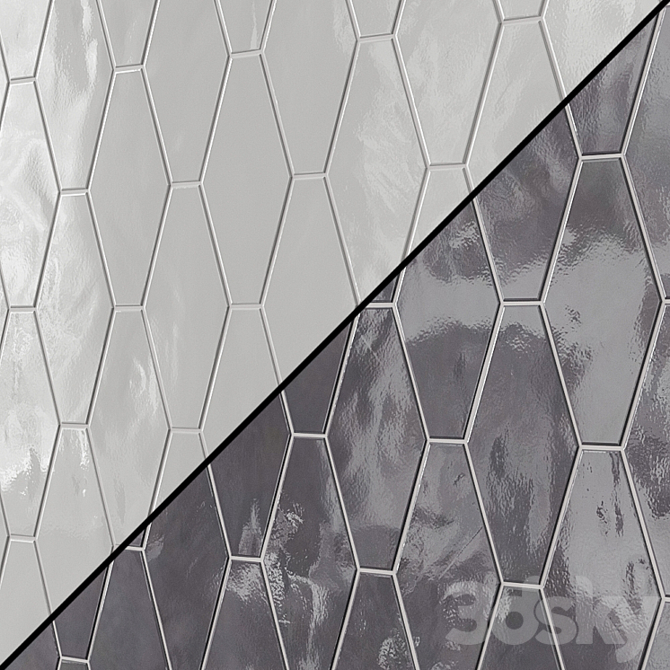 Manchester Hexagon Ceramic Tile - Tile - 3D model