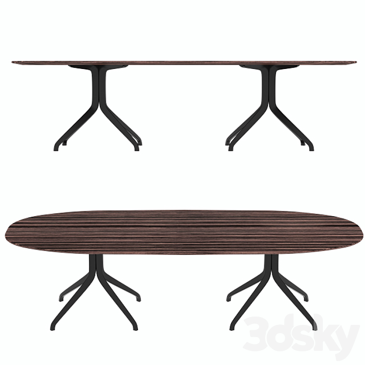 minotti claydon table large - Table - 3D model