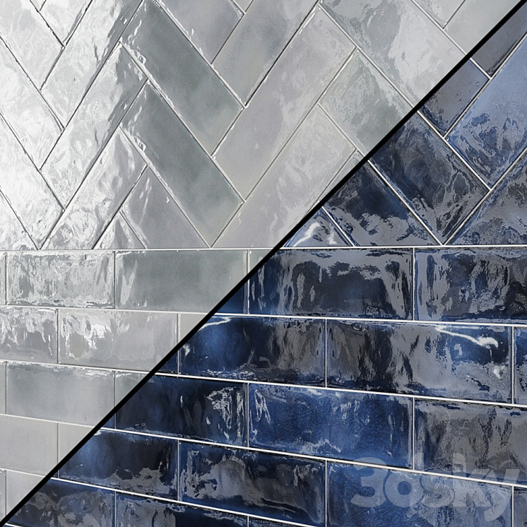Diesel Camp White Glaze 4x12 Ceramic Tile - Tile - 3D model