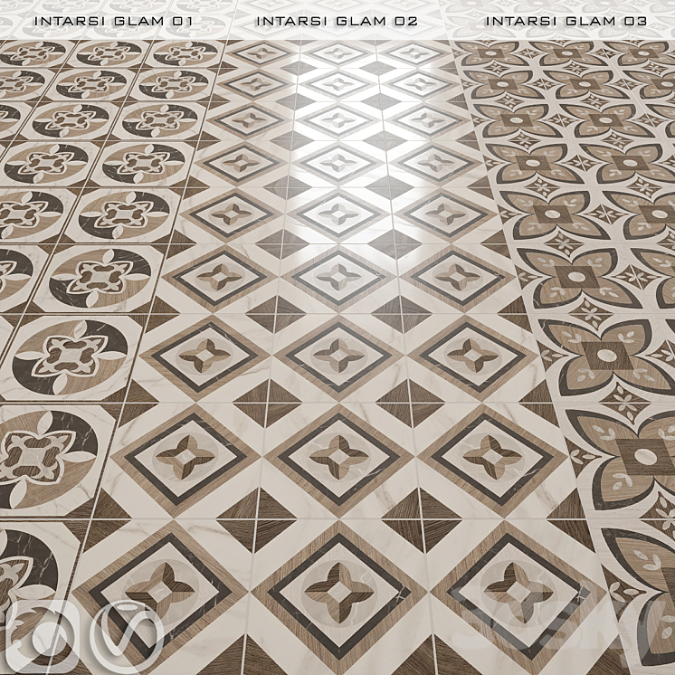 SANT AGOSTINO INTARSI GLAM - Tile - 3D model