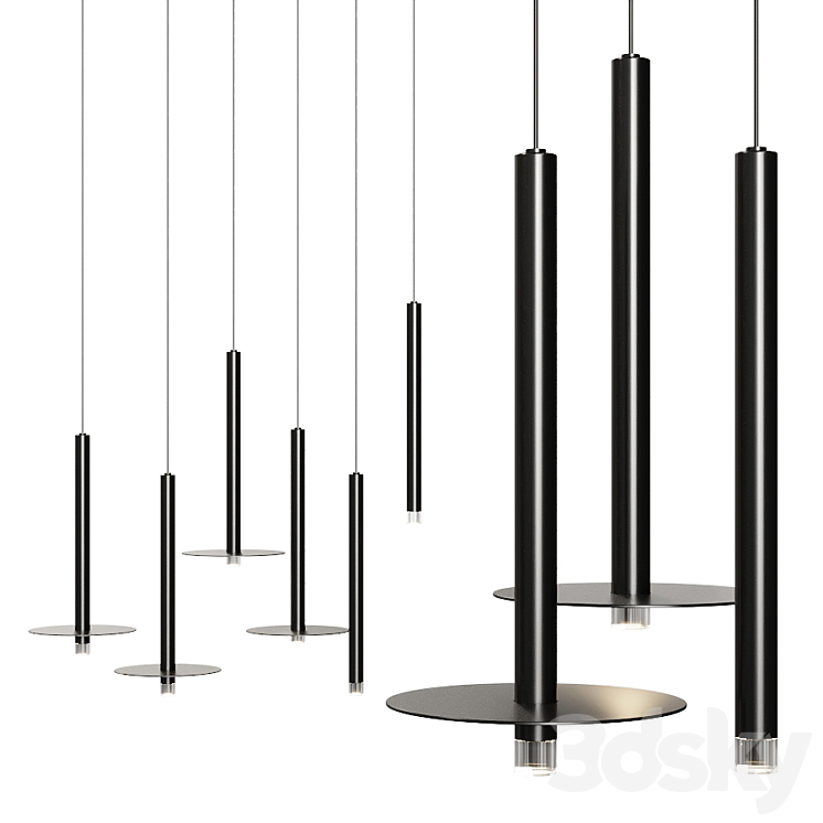 Grok CANDLE LED pendant lamp Black - Pendant light - 3D model