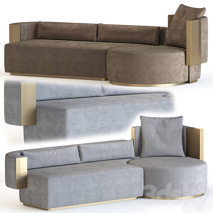 Threesome Rodolphe Parente - Sofa - 3D model