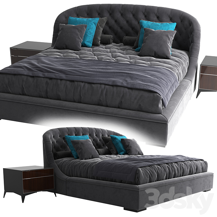 Bed Shell Medea Lifestyle 1905 - Bed - 3D model