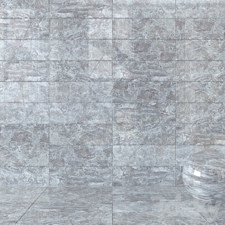 Wall Tiles Jupiter Flora Set 2 - Tile - 3D model