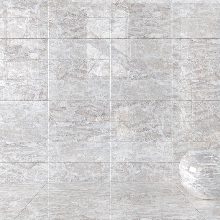 Wall Tiles Jupiter Light Flora Set 2 - Tile - 3D model