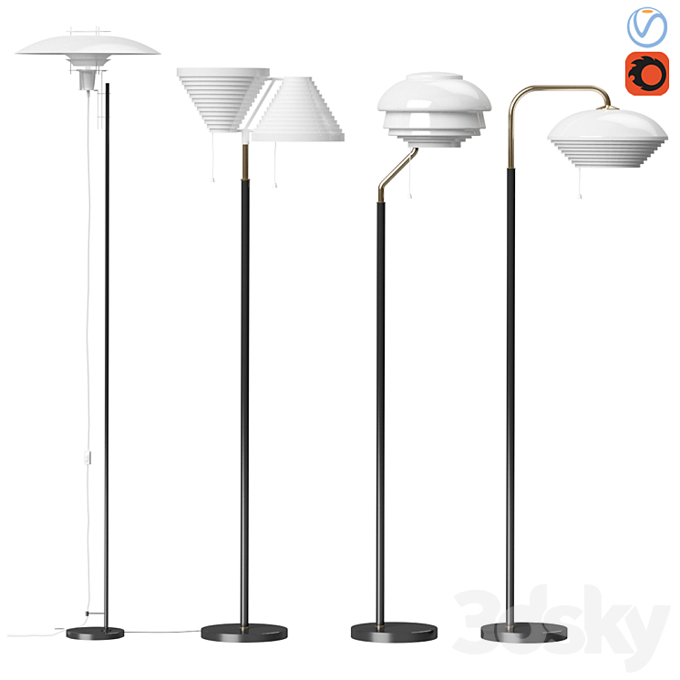 Artek floor lamp - Floor lamp - 3D model