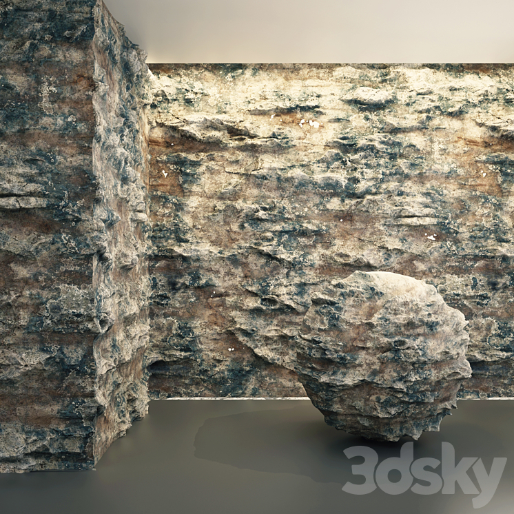 Cliff Damaged Rocks 03 - Stone - 3D model