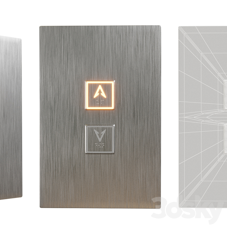 Elevator Call Buttons - Miscellaneous - 3D model
