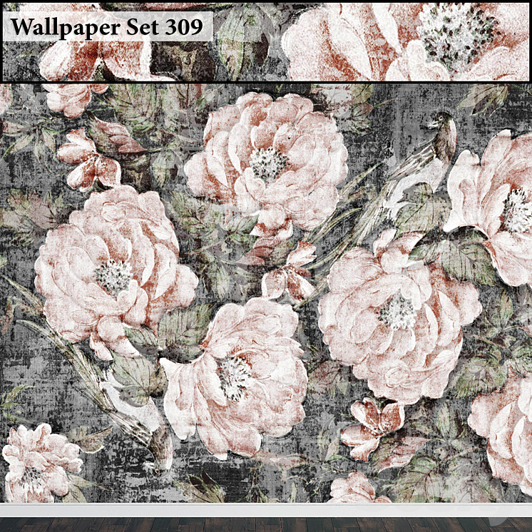 Wallpaper 309 - Wall covering - 3D model