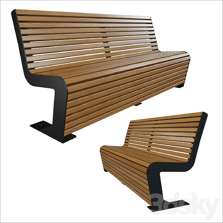bench "Flash" - Urban environment - 3D model