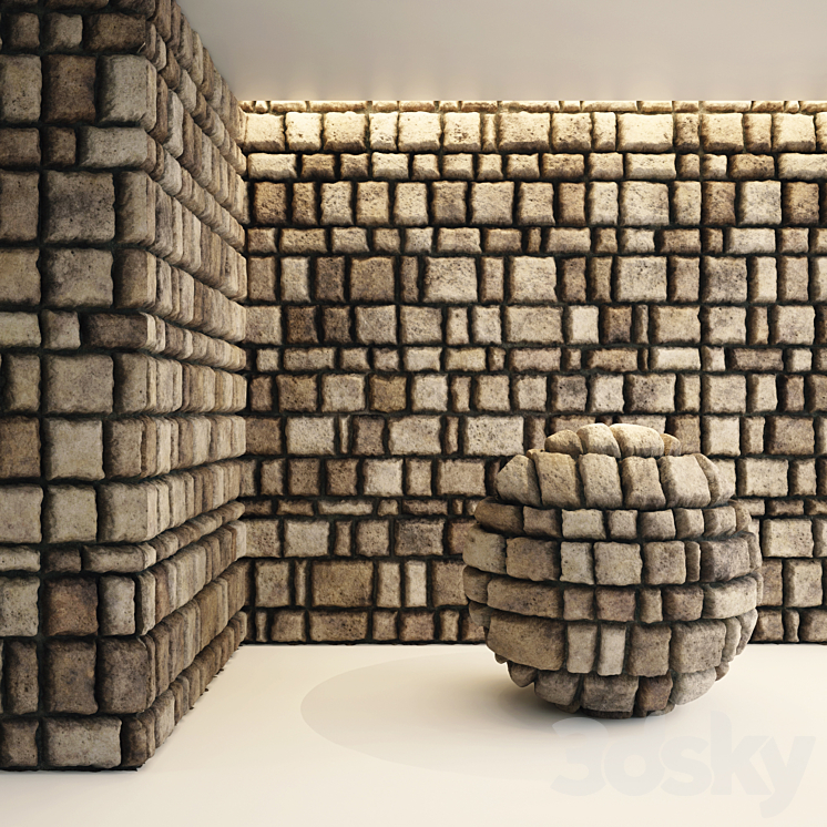 Ground & Wall Tiles 14 - Stone - 3D model