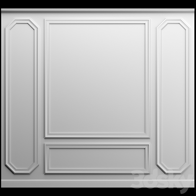 Wall molding - Decorative plaster - 3D model