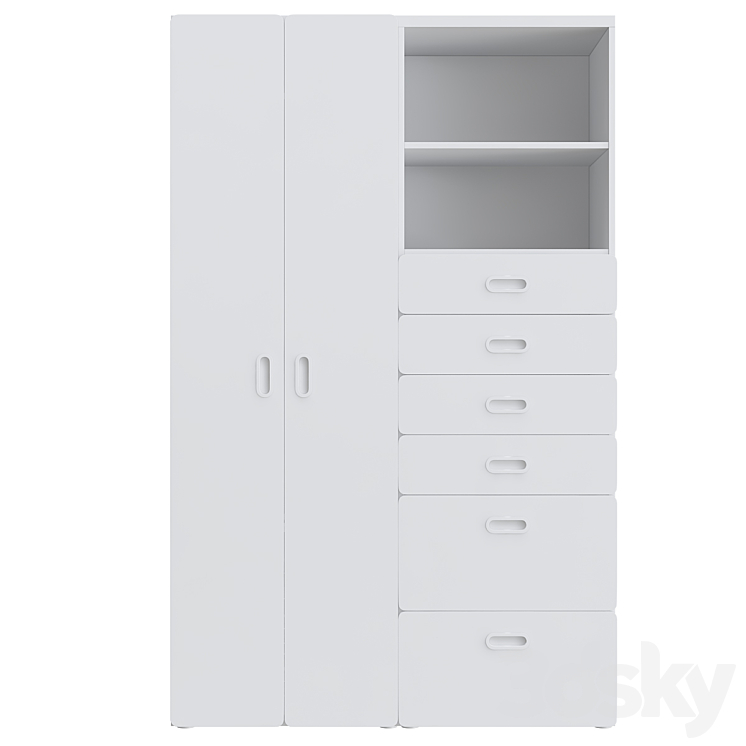 Stuva Fritids Wardrobe Display cabinets 3D model