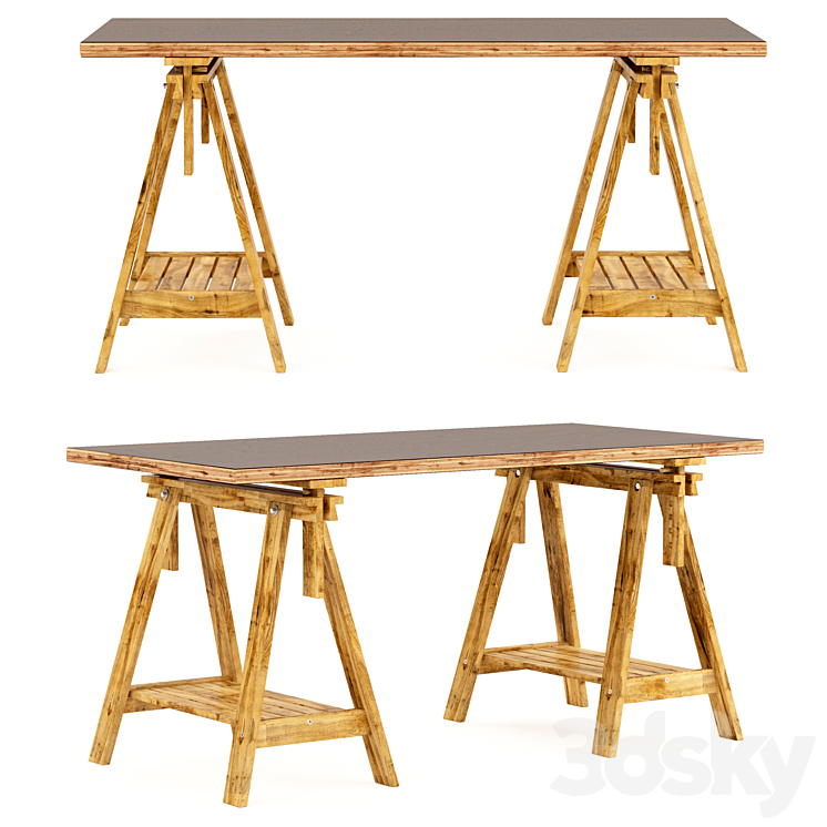 Ikea Linnmon Desk Table - Table - 3D model