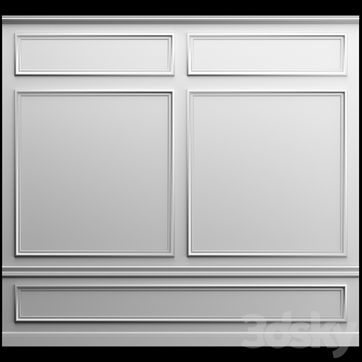 Wall molding - Decorative plaster - 3D model