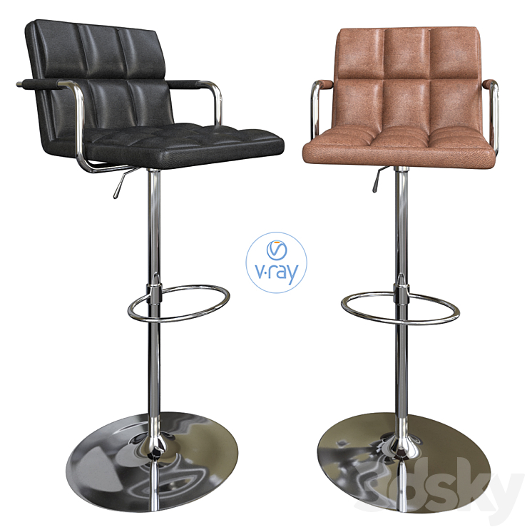 Orren ellis valdis bar stool - Chair - 3D model