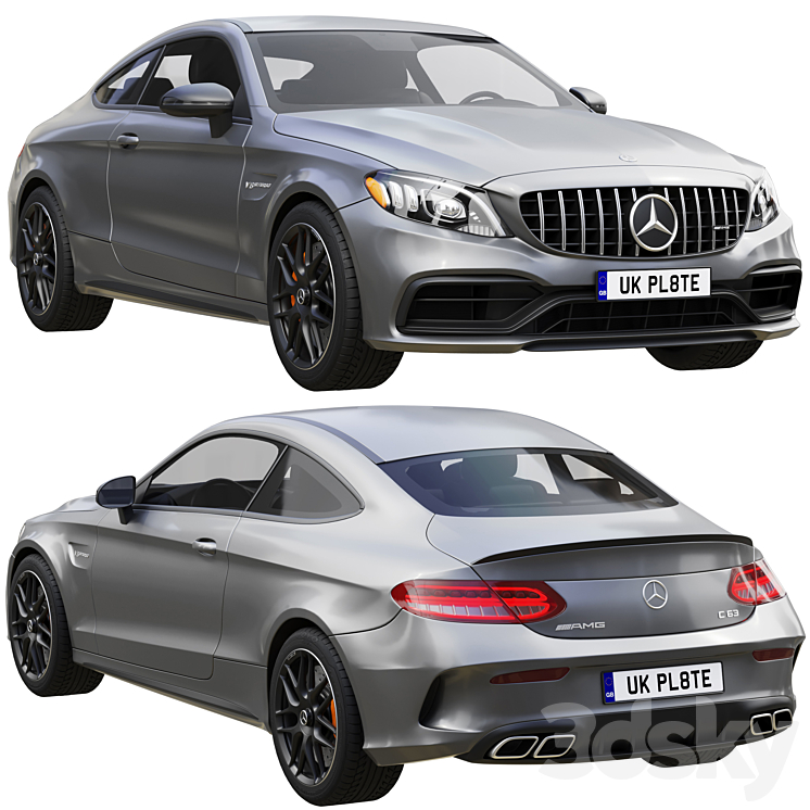 Mercedes-Benz C63 Coupe 2020 - Ground Transport - 3D model