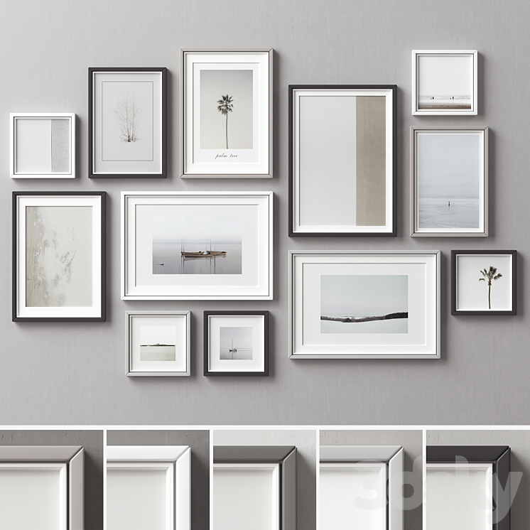 Picture Frames Set -190 - Frame - 3D model