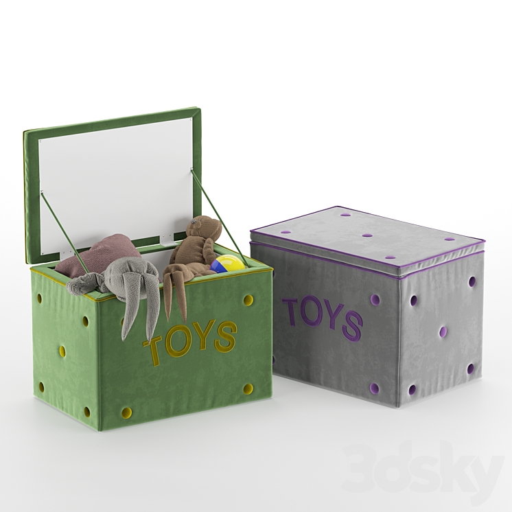 Box pouf Bambini big - Toy - 3D model