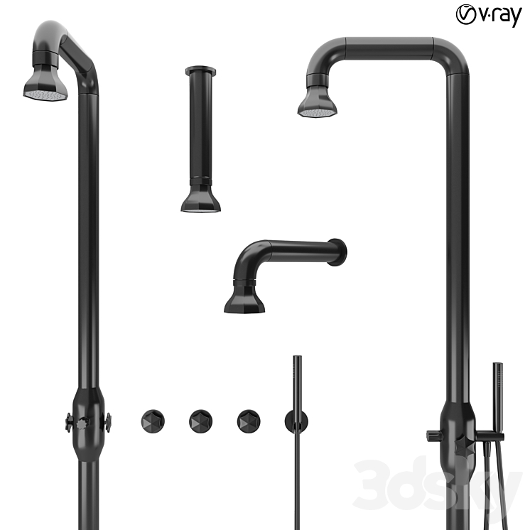 Shower Faucets 02 - Faucet - 3D model