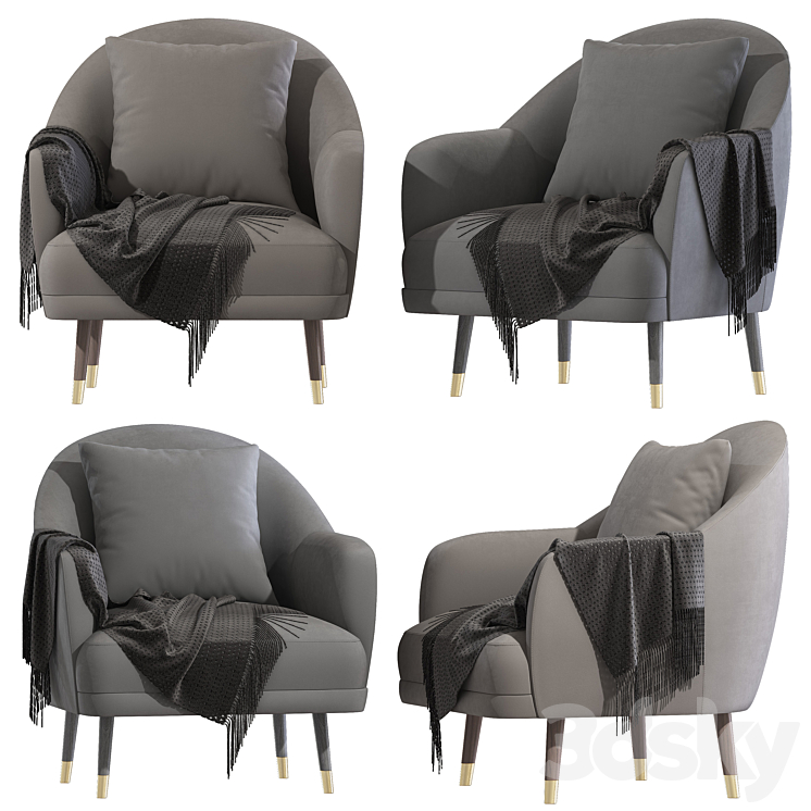 Armchair Cozy by Laskasas 2 - Arm chair - 3D model