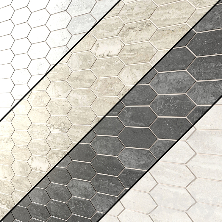 Tivoli Mosaic Natural - Tile - 3D model