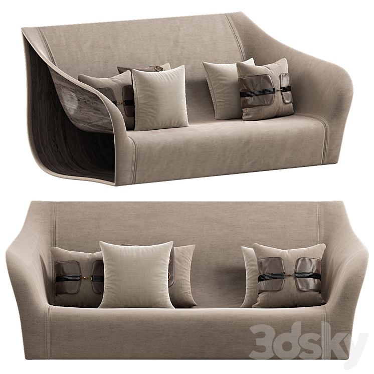 Split Chairs Alex Hull Split Sofa - Sofa - 3D model